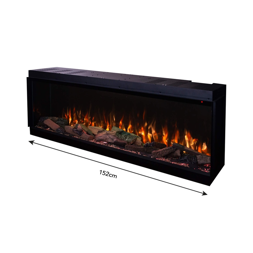 Xaralyn Fogo Forest 3-sided electric built-in fireplace